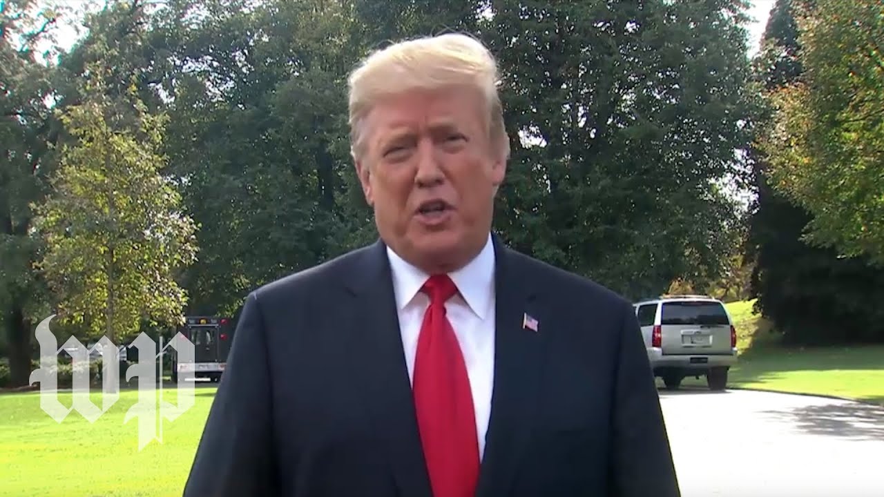 Trump takes questions from reporters - YouTube