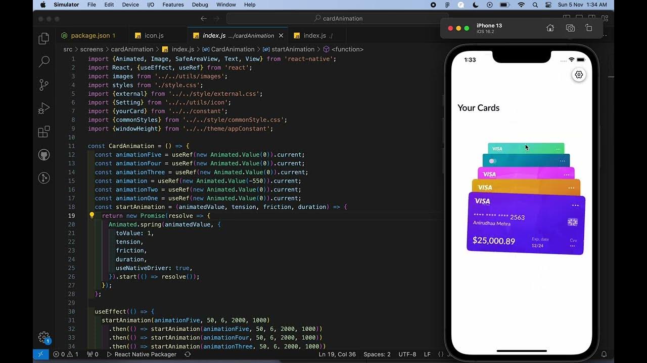 Animating Cards - React-Native - YouTube