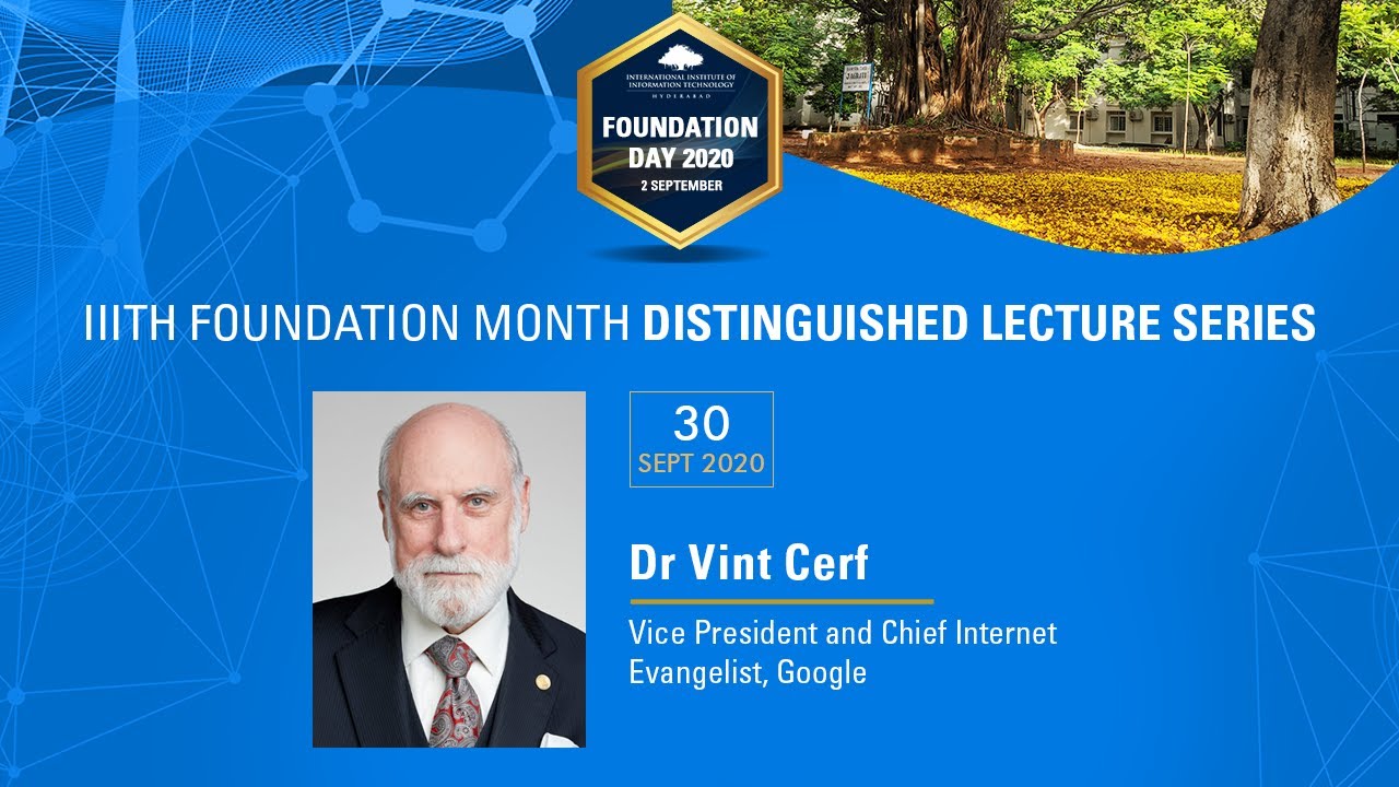 Distinguished Lecture by Dr. Vint Cerf - YouTube