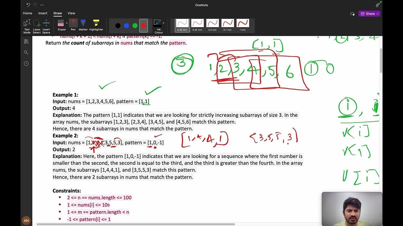 3034 Number of Subarrays That Match a Pattern I || Brute Force to KMP || O(N*N) - O(N+M) 🔥 - YouTube