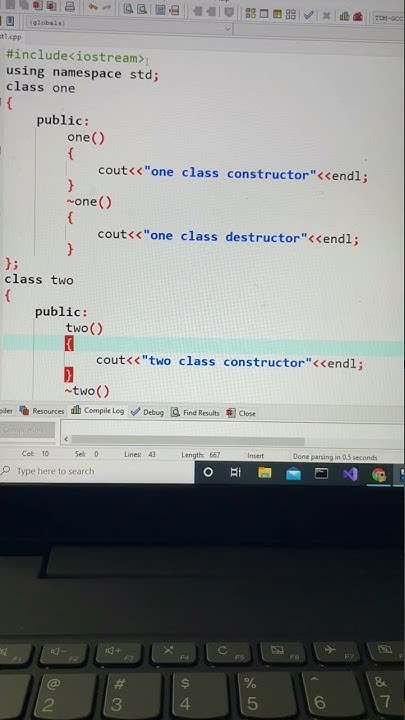 Multiple inheritance- constructor and destructor calls - YouTube