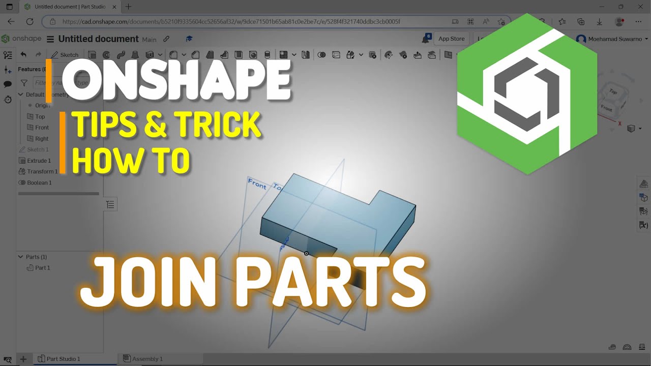 Onshape How To Join Parts YouTube onshape-how-to-join-parts-youtube