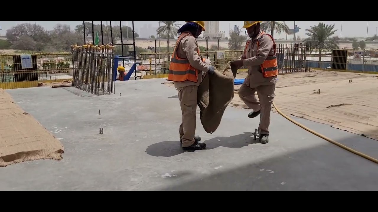 Dubai Slab concrete pouring and finishing - YouTube