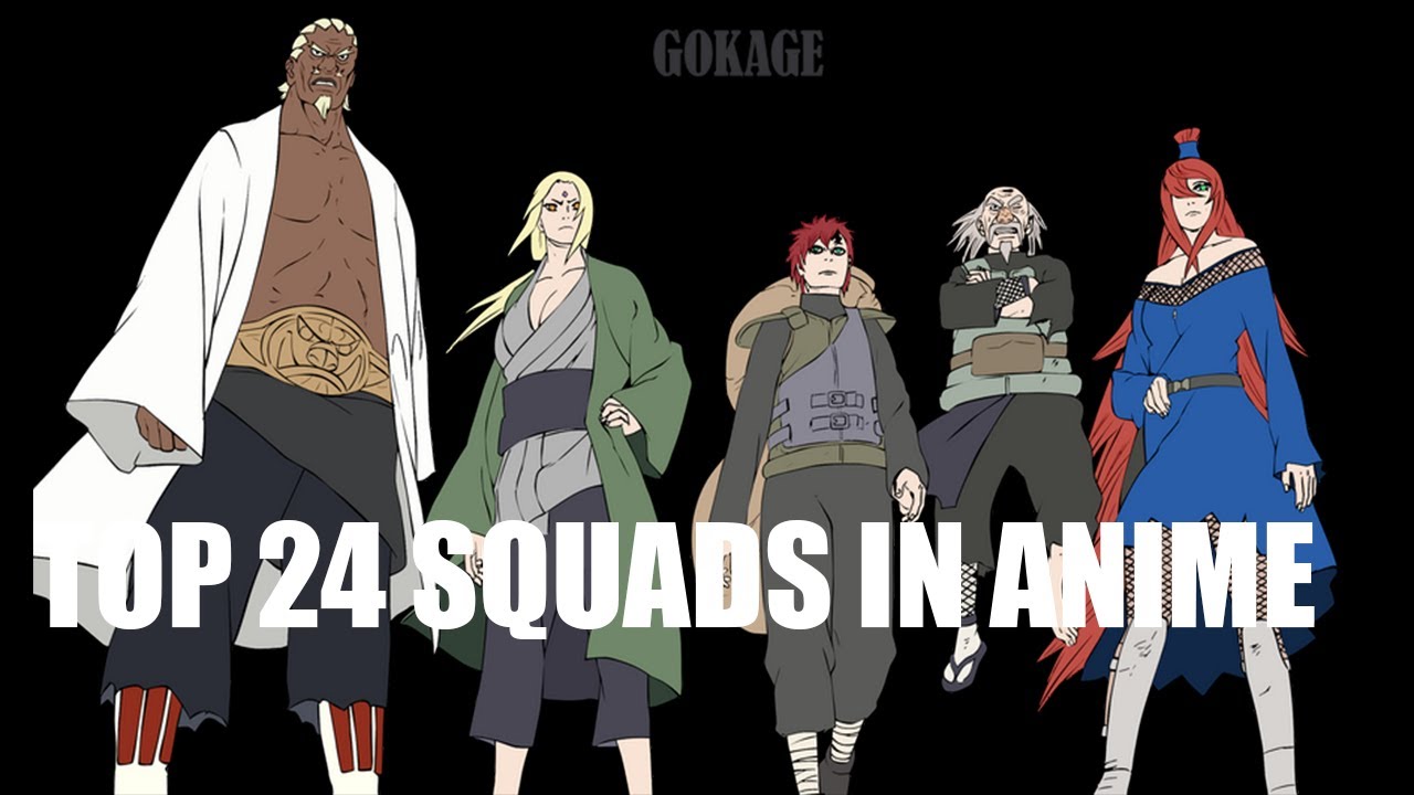 Top 24 Squads in Anime - YouTube