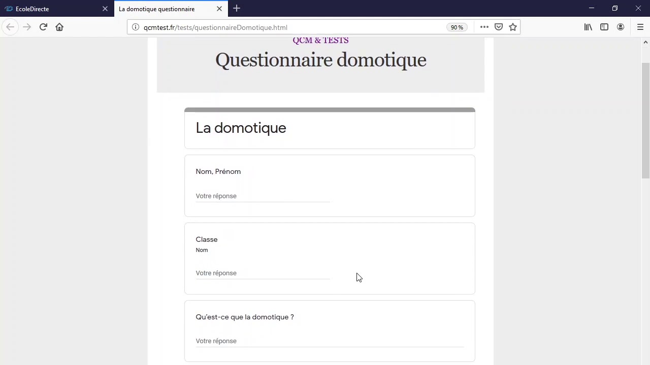 Résultats test et QCM / capturer ses résultats - YouTube