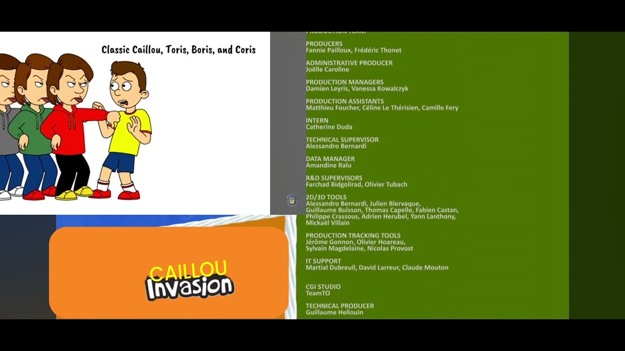 Caillou Invasion End Credits - YouTube
