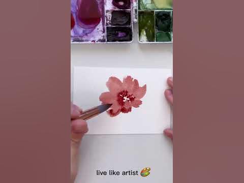 easy flower tutorial 🌸 #subscribe #watercolor #youtube - YouTube