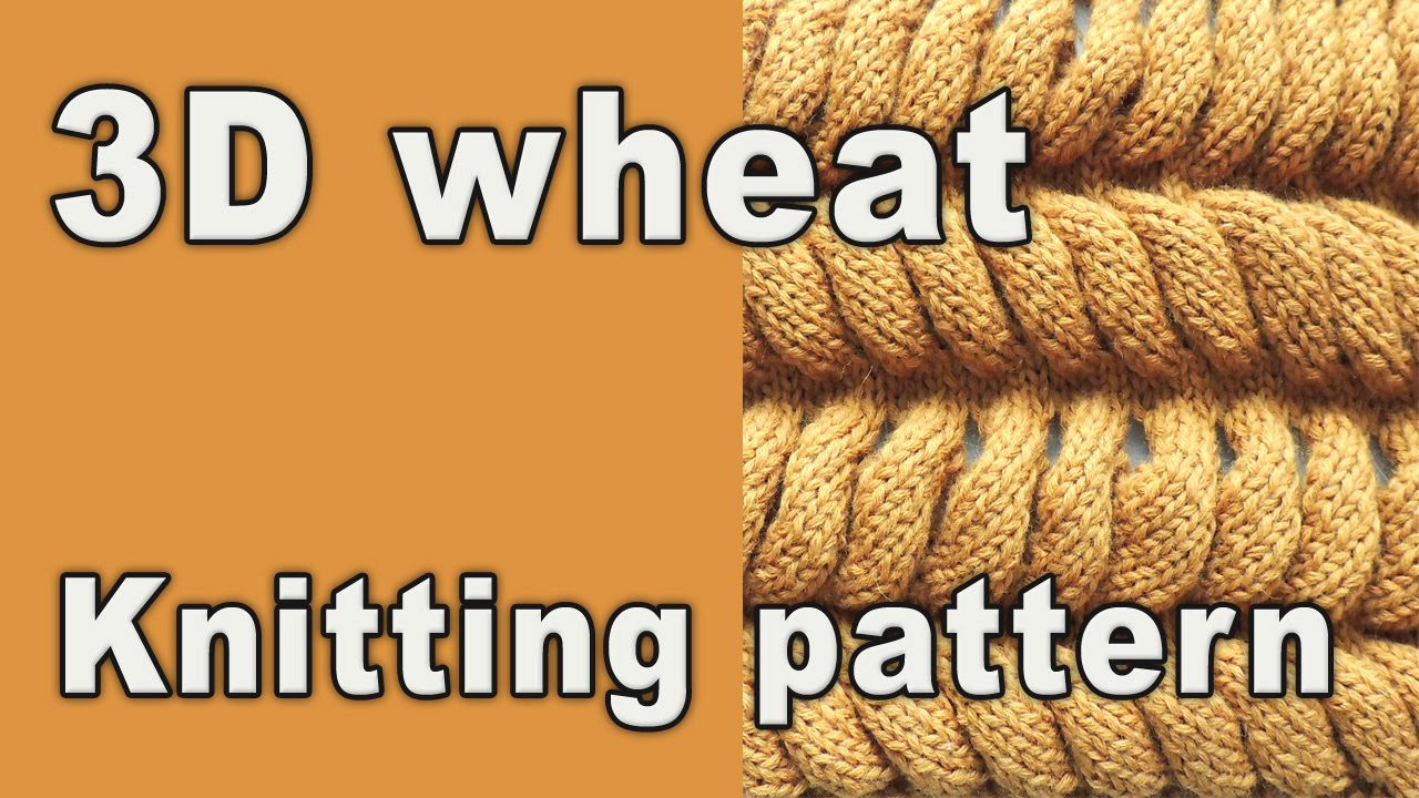 3D WHEAT - knitting pattern for Chinchilla fur coat cardigan. - YouTube
