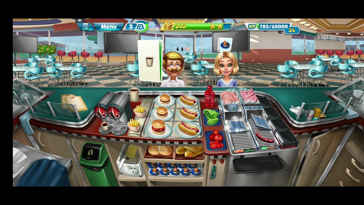 Cooking Fever Game!!!! Fast Food Court Level 3 - YouTube