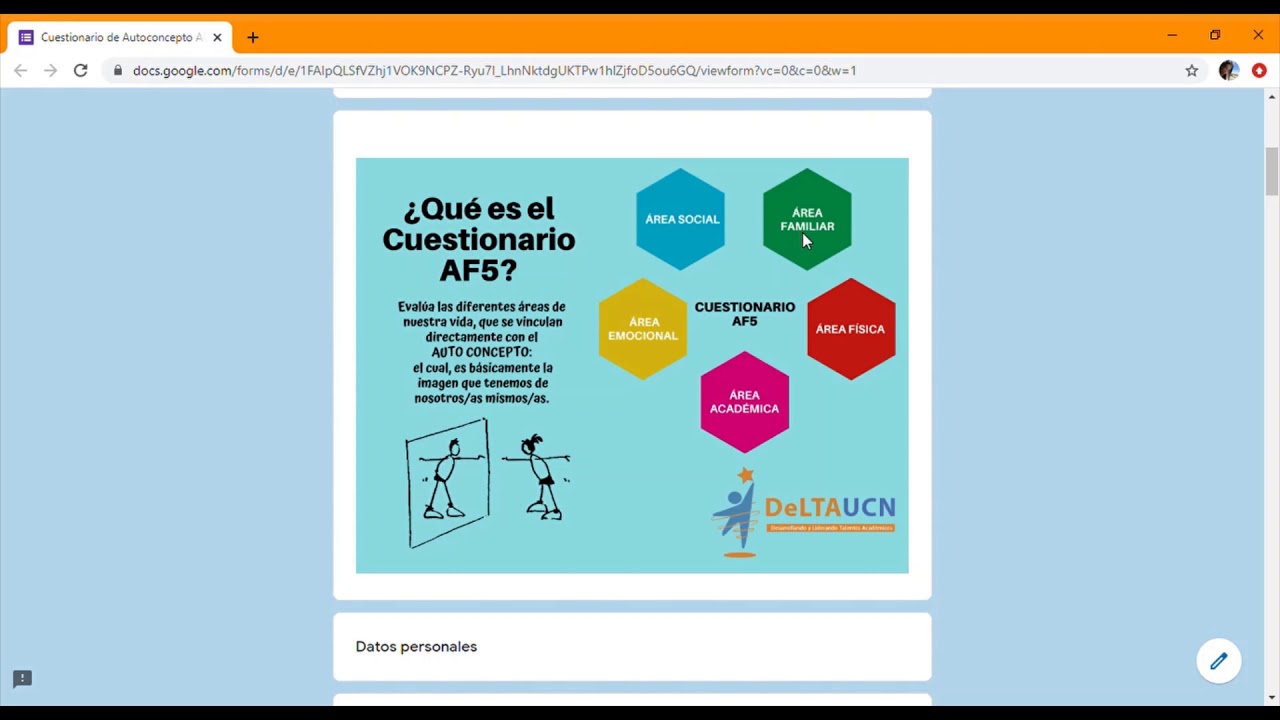 ¿Qué es y cómo respondo el Cuestionario de autoconcepto AF5?, formato ...
