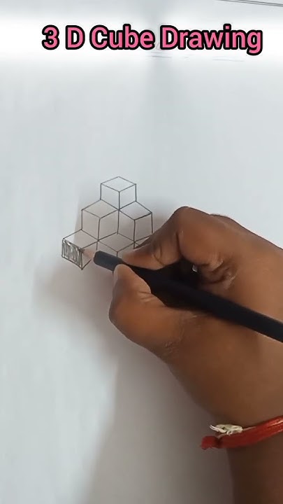 3 D Cube Drawing 🖌️ - YouTube