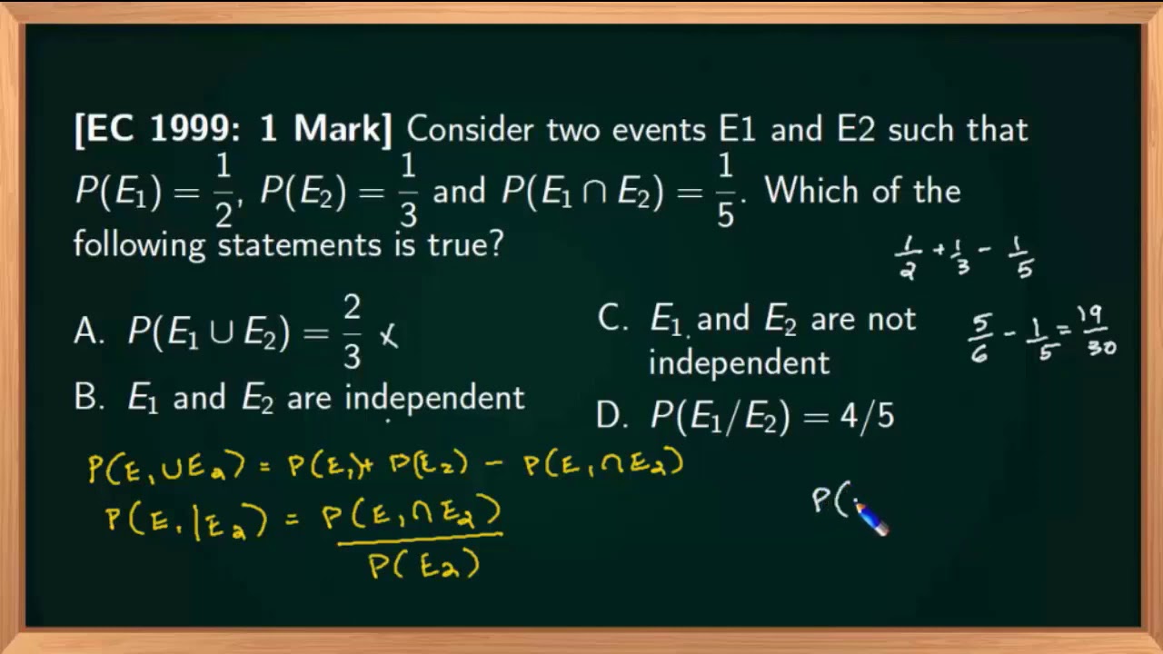 GATE Probability Problems set-3 - YouTube