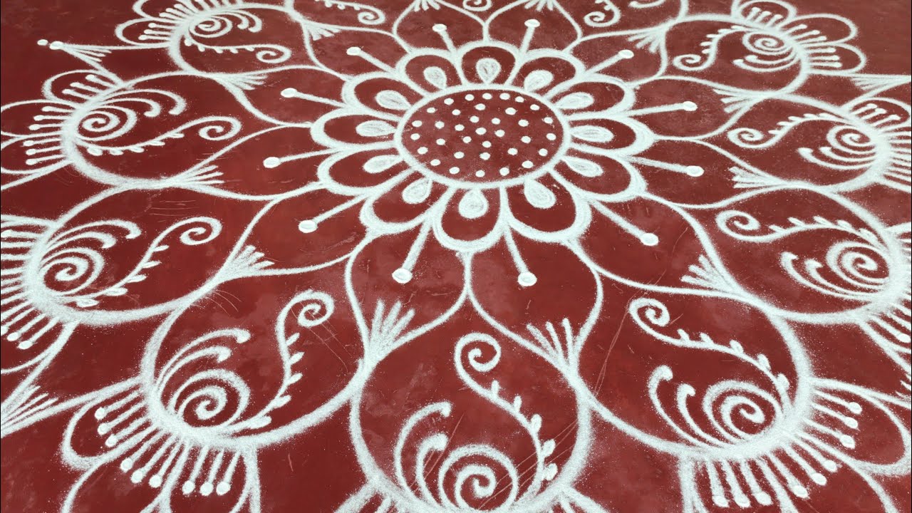 Big rangoli designs 2023, new rangoli designs, big muggulu, big rangoli ...