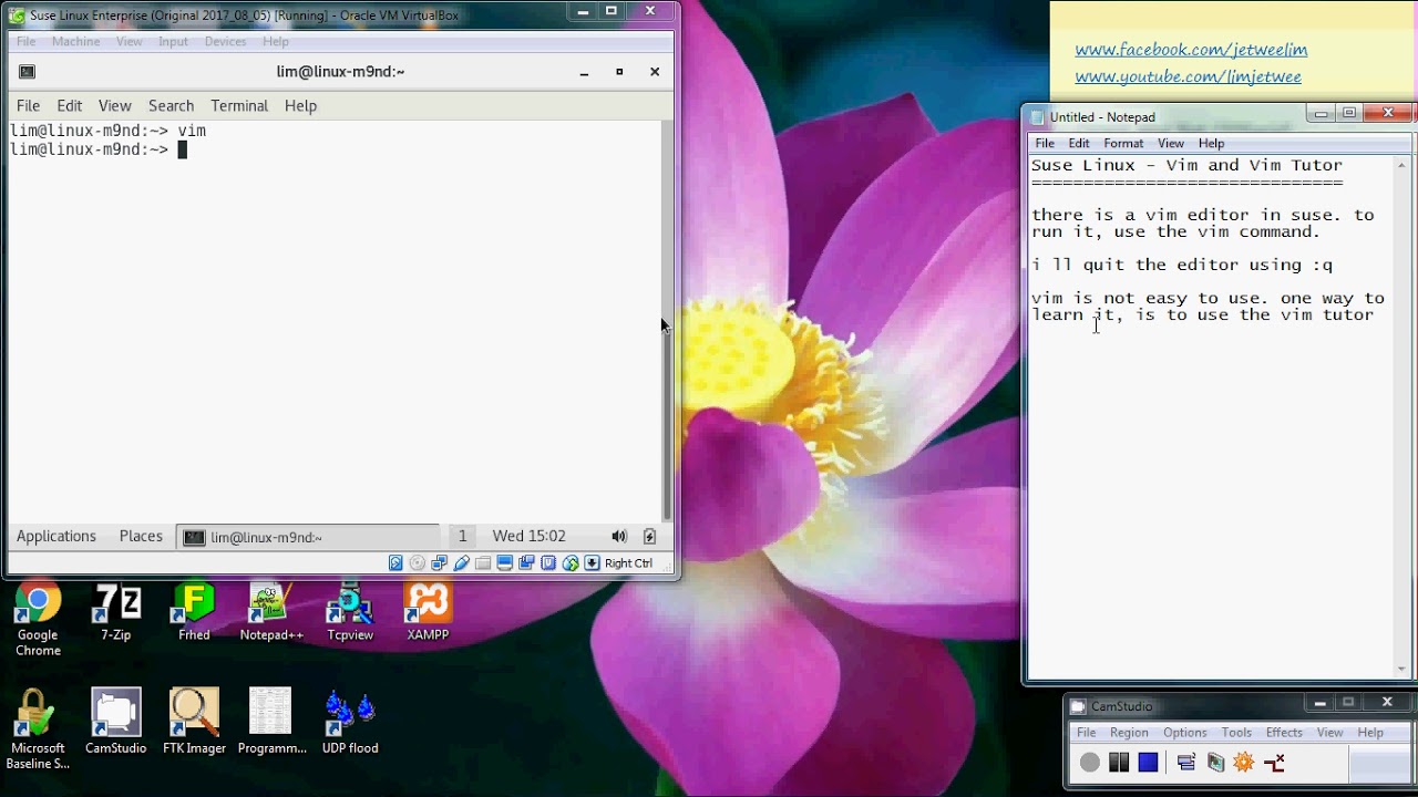 Suse Linux - Vim & Vim Tutor - YouTube