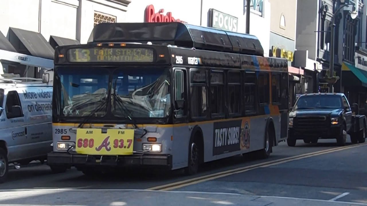 MARTA NEW FLYER BUS 2985 ON THE 13 VIA FAIR STREET IN DOWNTOWN ATLANTA ...