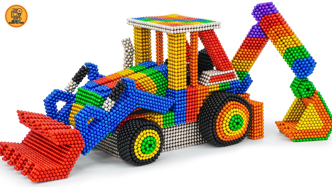 How to Make a Backhoe Loaders with Magnetic Balls (ASMR Video) - YouTube