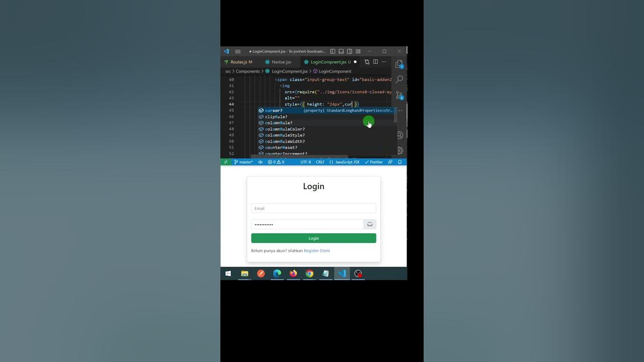 Desain Icon Tampil atau Sembunyikan Password Using ReactJS & Bootstrap - YouTube