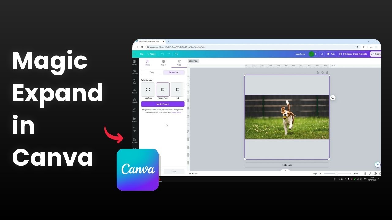 How to Use Magic Expand in Canva - YouTube