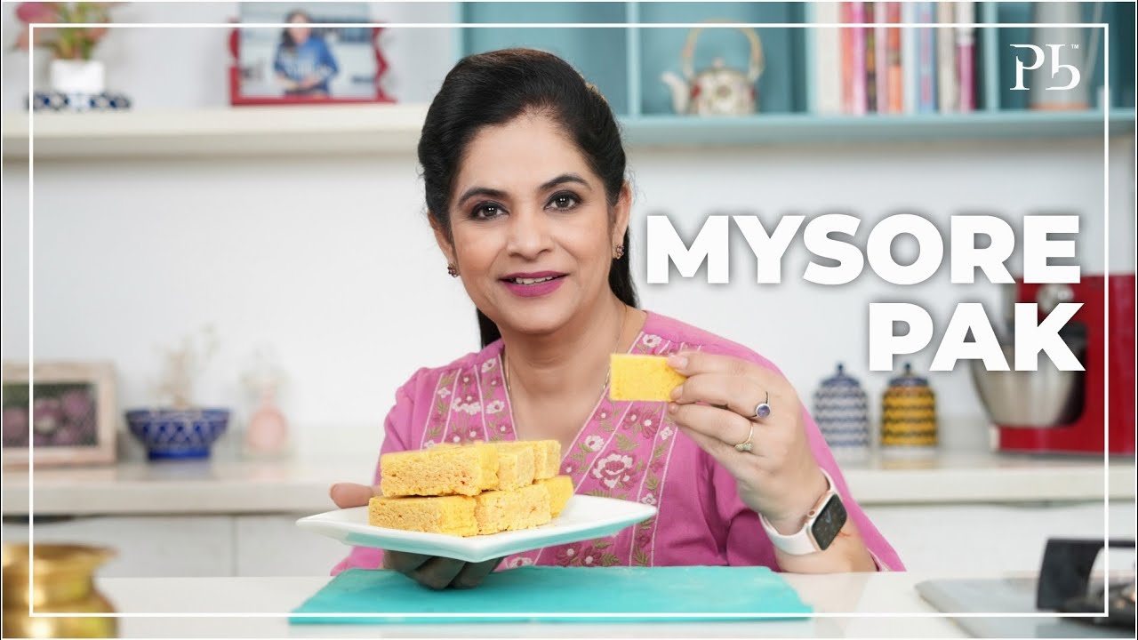 Mysore Pak I Ghee Mysore Pak Recipe I 1 कप बेसन से 1 किलो जालीदार मैसूर ...