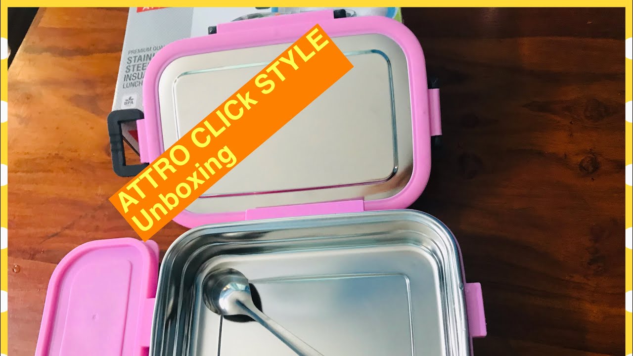 ATTRO CLICK STYLE LUNCH BOX | lunchbox unboxing | Amazon lunch box ...