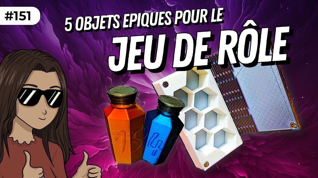 Timelapse impression 3D de 5 objets pour le JDR (jeu de rôle) !! 🎲🧝🏻‍♀️ ...