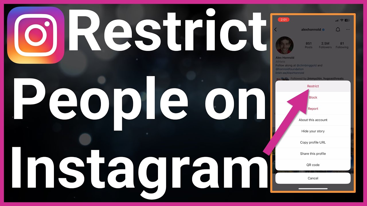 How To Restrict Someone On Instagram - YouTube