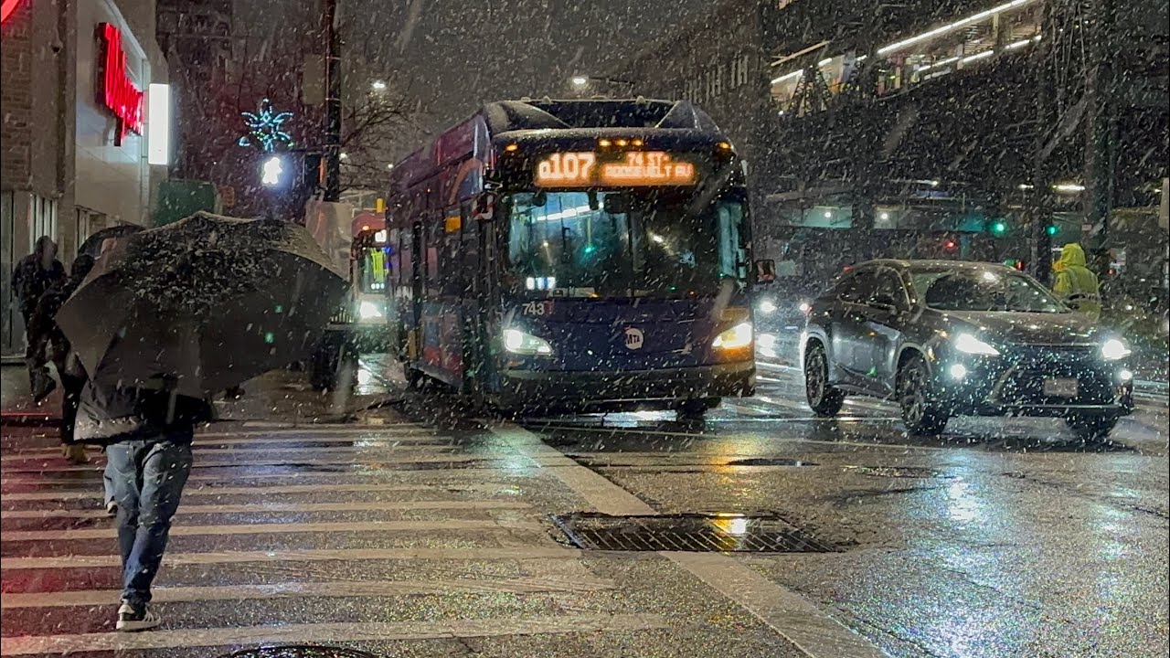 First Days Of Q107 bus service 2017 New Flyer XN40 #743 on the Q107 ...