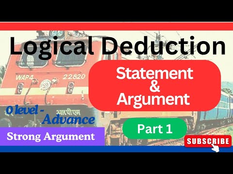 Statement and argument ( Part 1)/ Logical Deduction ... - YouTube