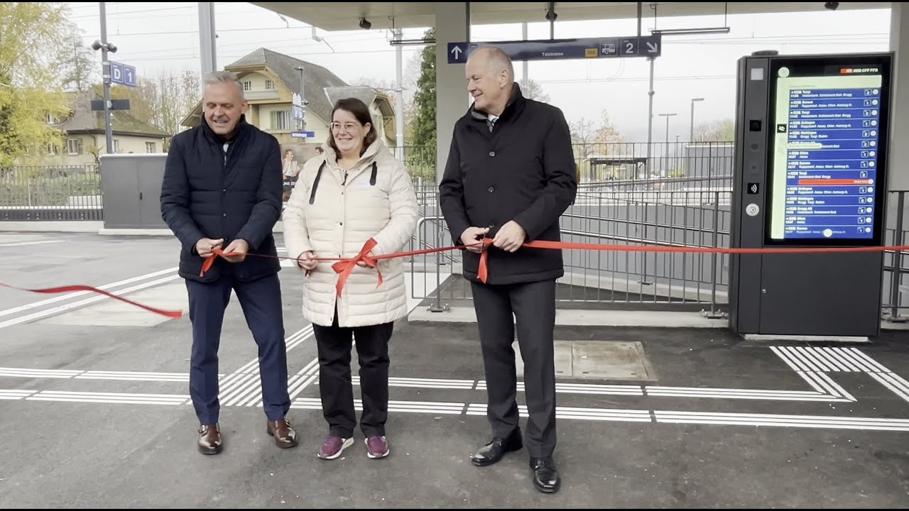 Offizielle Eröffnung Bahnhof Wildegg - YouTube