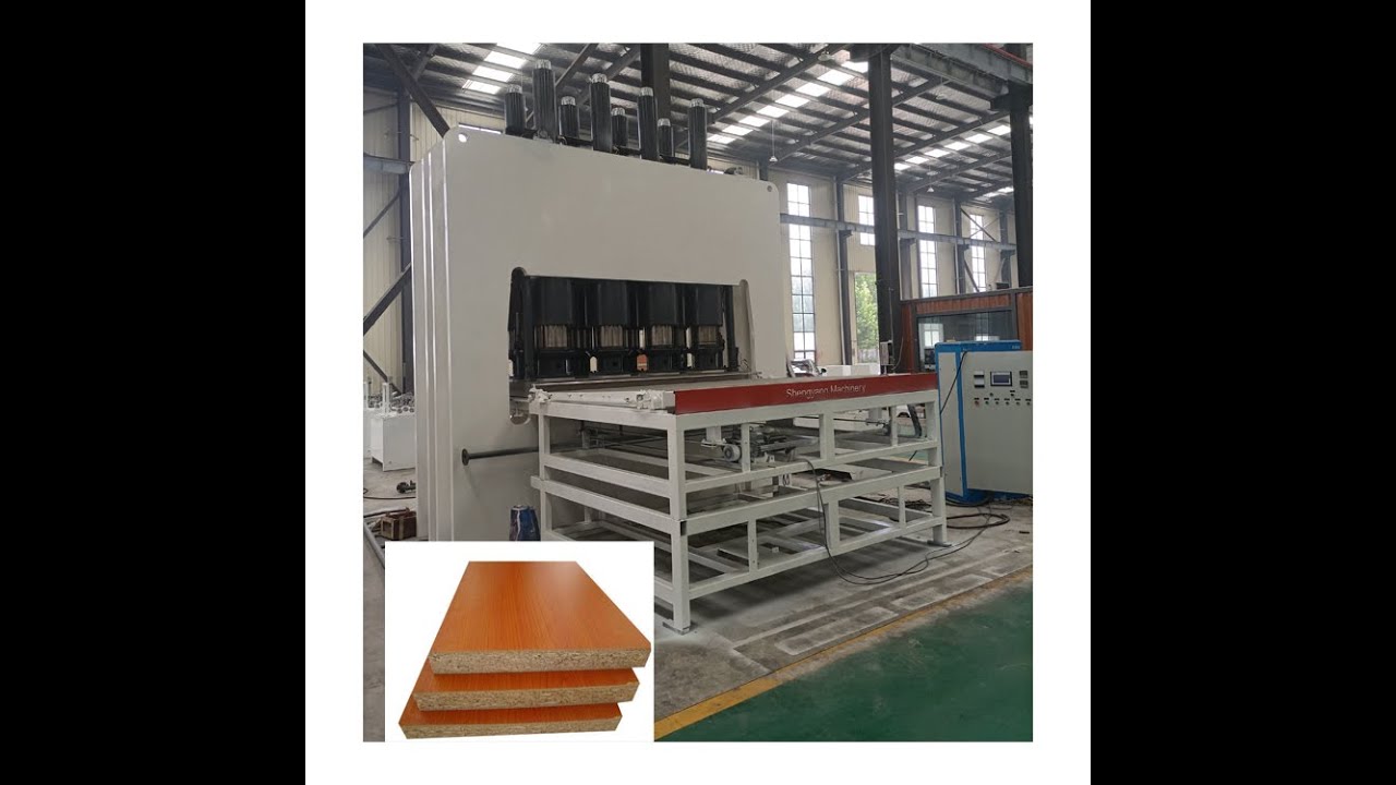 full automatic MDF| particle board short cycle melamineted hot press ...