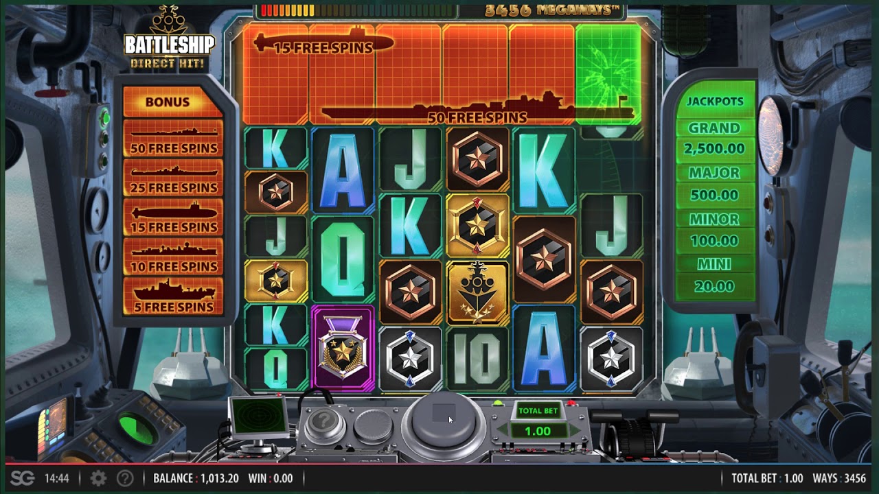 Online slot review - Battleship Direct Hit Megaways from SG Digital ...