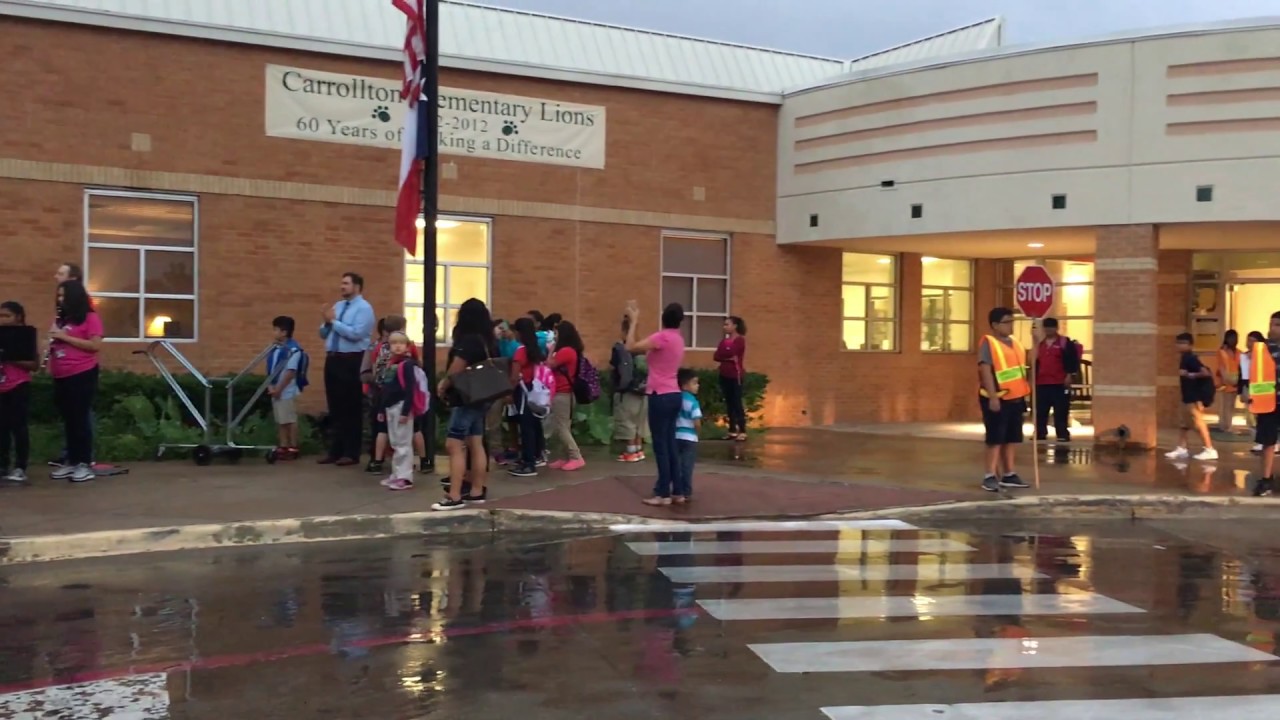 National Walk to School Day at Carrollton Elementary - YouTube