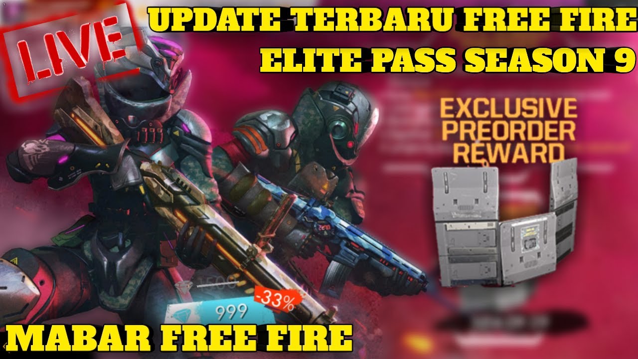 🔴[LIVE] UPDATE TERBARU FREE FIRE - GIVEAWAY ELITE PASS SEASON 9 FREE ...
