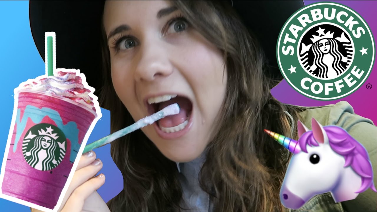 🦄 Starbucks Unicorn Frappuccino Taste Test! 🦄 || Adorkable Rachel - YouTube