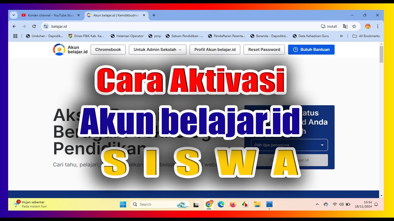 Cara Aktivasi Akun Belajar.id Siswa - YouTube