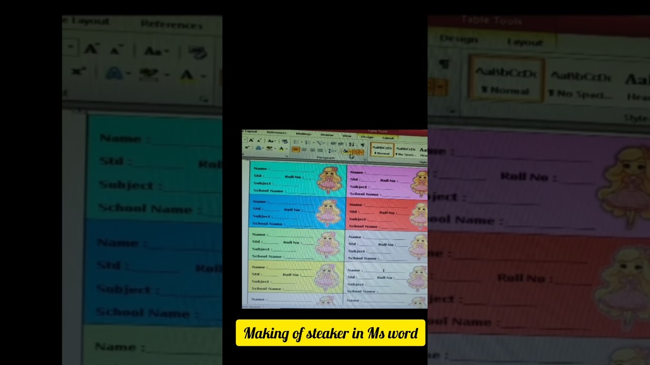 staker making in Ms word#exceltrips#shorts#viral#computee#labels - YouTube