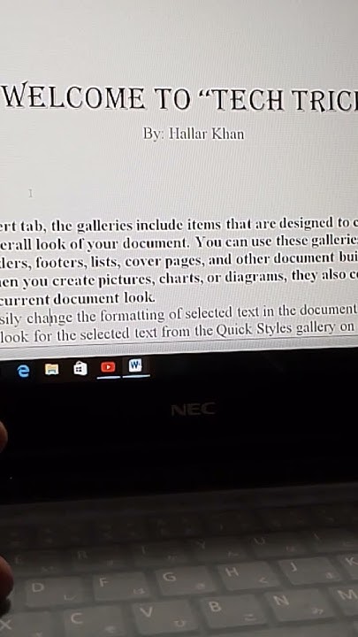 Tech Tricks Ms word Tricks|Shortcuts|#hallarkhan #computer #msword - YouTube