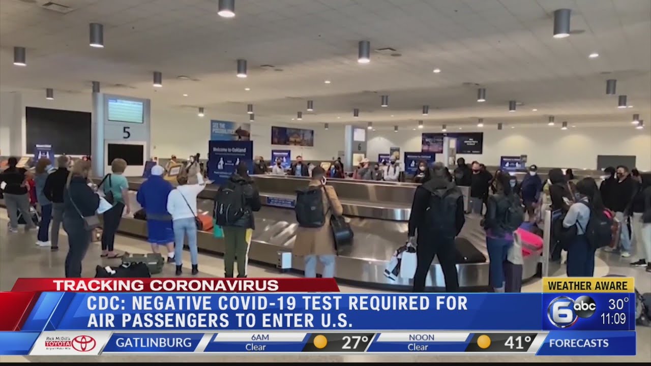 CDC: Negative COVID-19 test required for air passengers to enter U.S ...