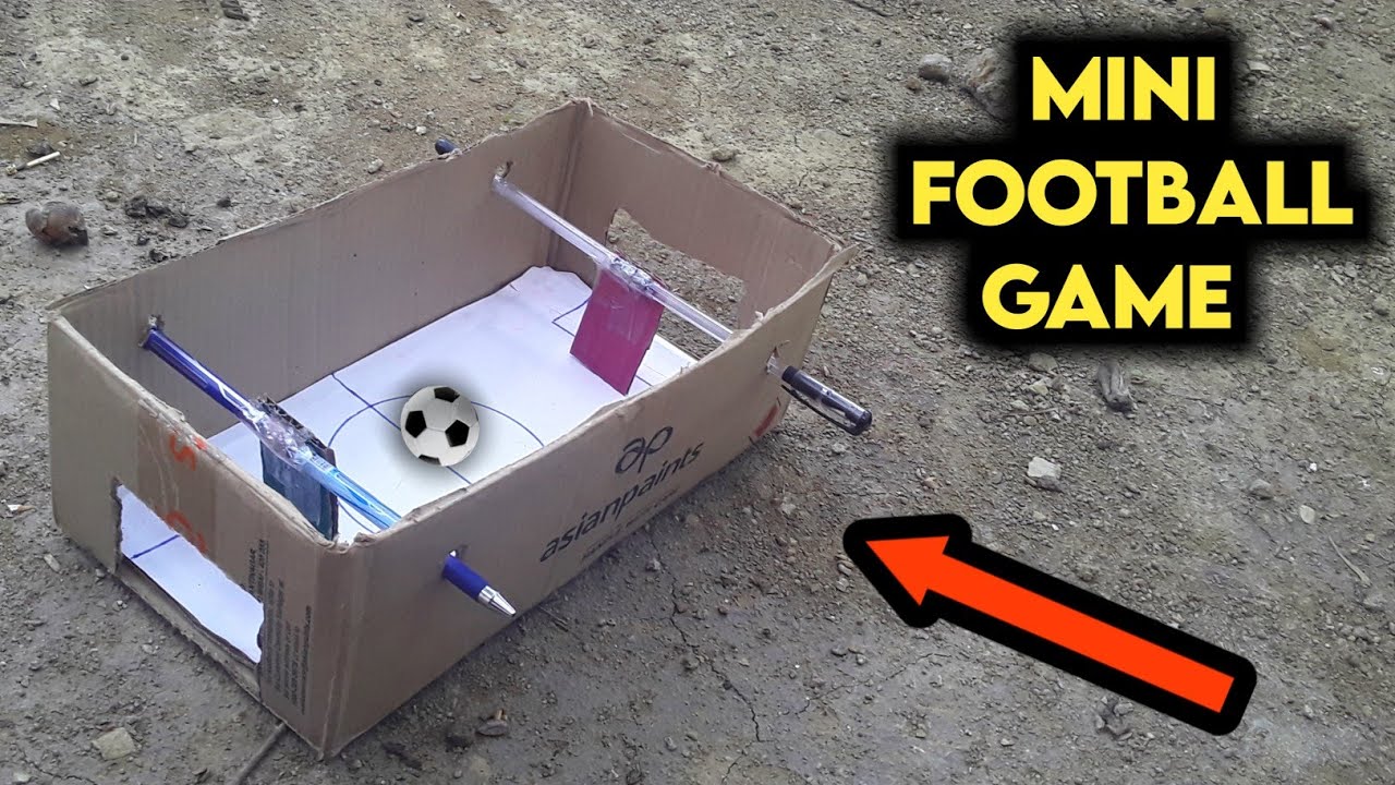 Mini Football game செய்வது எப்படி? ( With cardboard) - YouTube