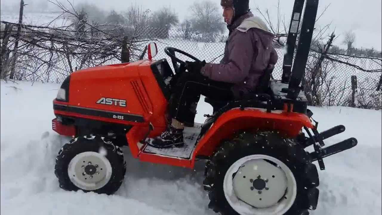 Kubota Aste A155 snow - YouTube