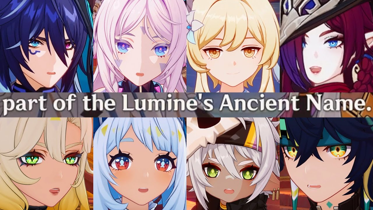 LUMINE's ANCIENT NAME Archon Quest Cutscene Genshin Impact 5.2 Story ...