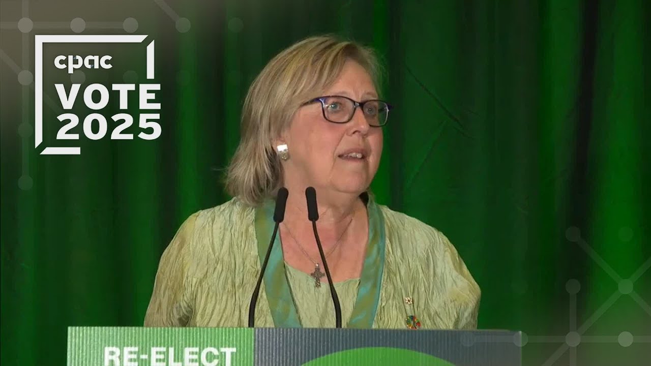 Elizabeth May addresses supporters on election night – April 28, 2025 ...