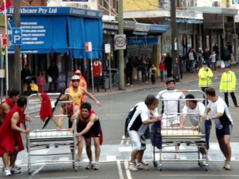 2009 St. George Hospital Bed Race - Semi Final - YouTube