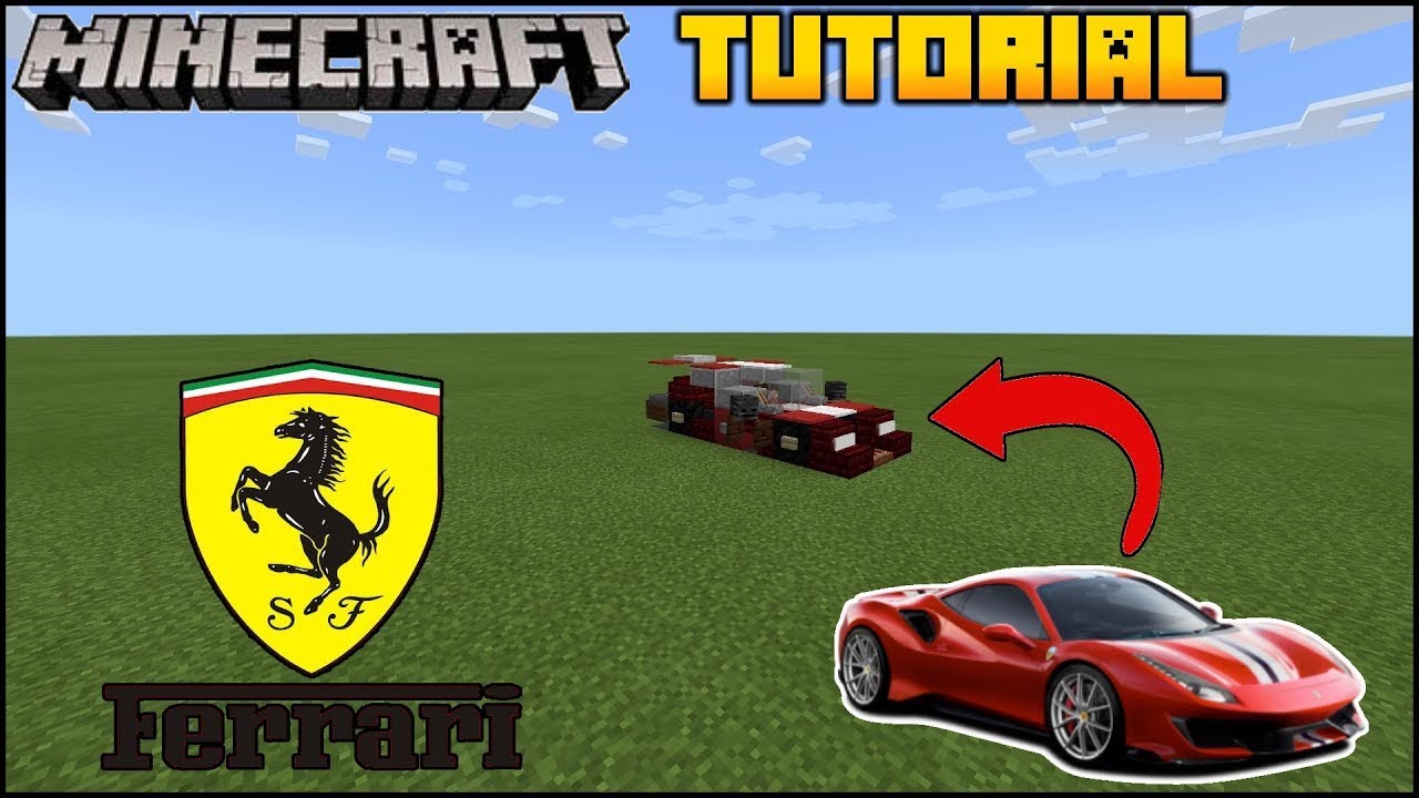 Minecraft Supercar- How To Build A 2021 Ferrari 488 Pista Minecraft Car ...