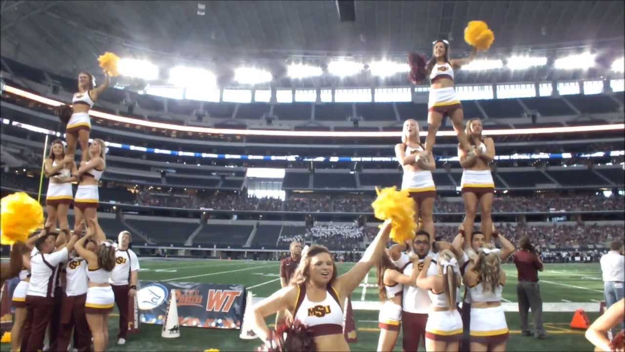 MSU Cheer - First Football Game of the 2013 Season - YouTube