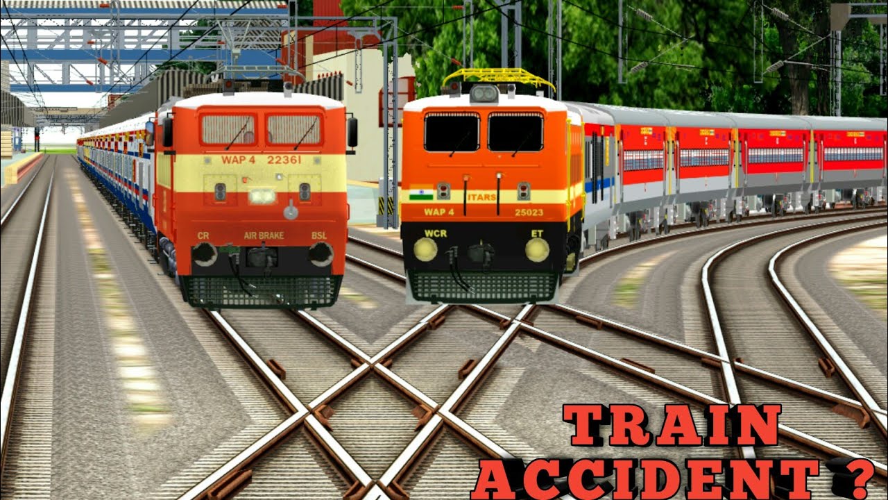 Train Accident ?? 2 Train Crossings in Msts Train Simulator Game ...