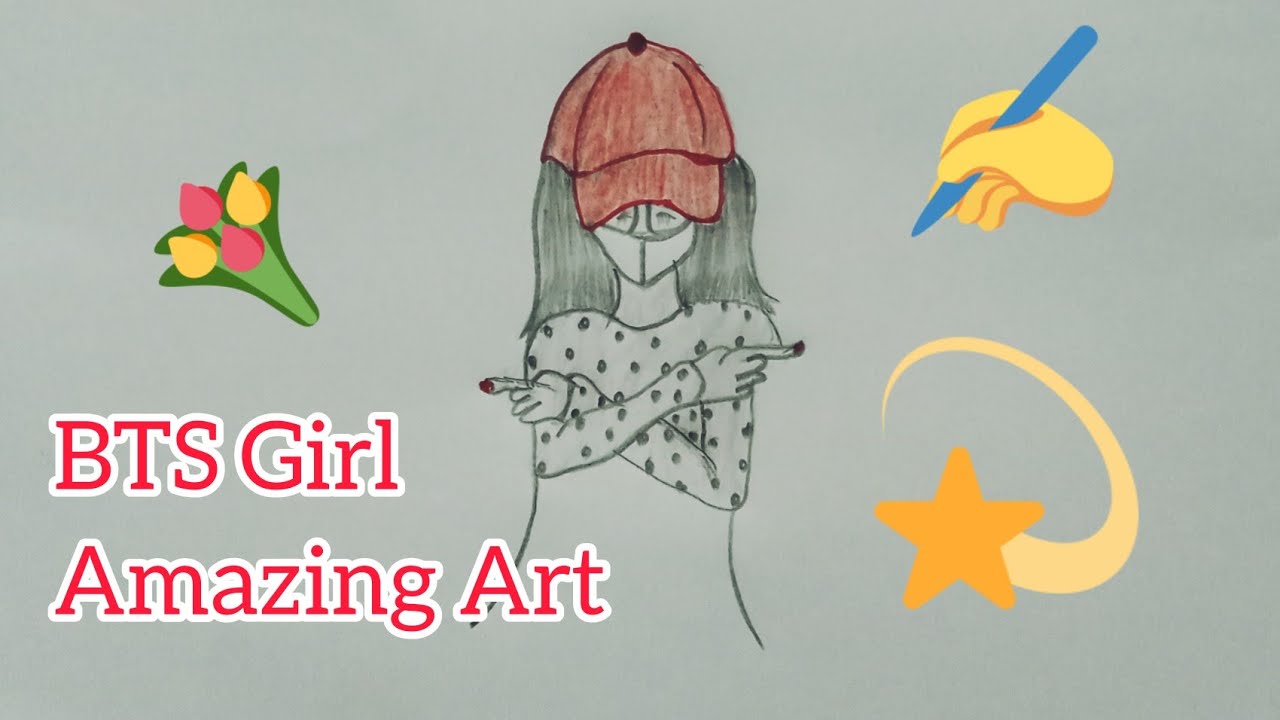 How to draw a BTS Girl | Amazing art | Pencil sketch - YouTube