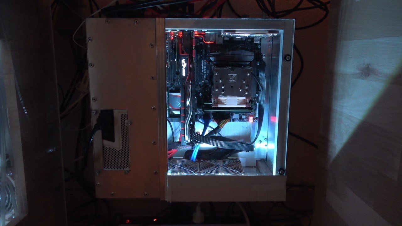 zelfgemaakte pc kast van aluminium voor capture/render pc - YouTube
