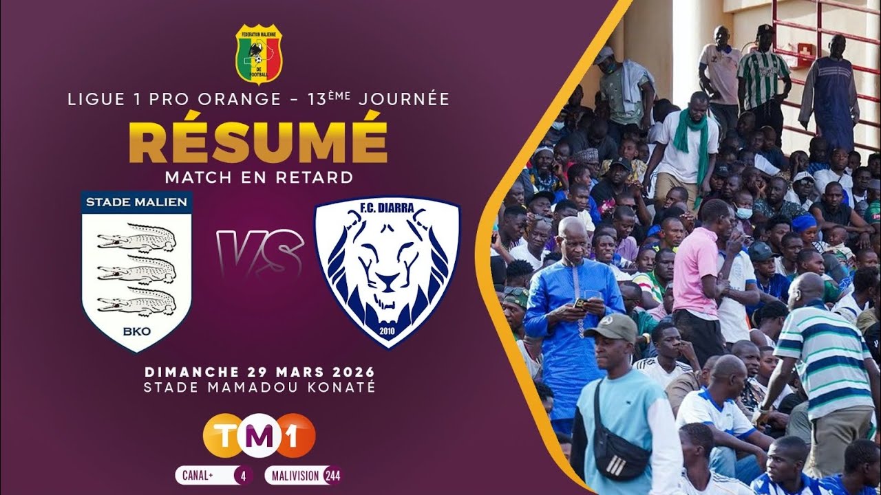 TM1 Foot - 13ème journée L1 Orange : Résumé Stade Malien - FC Diarra du ...