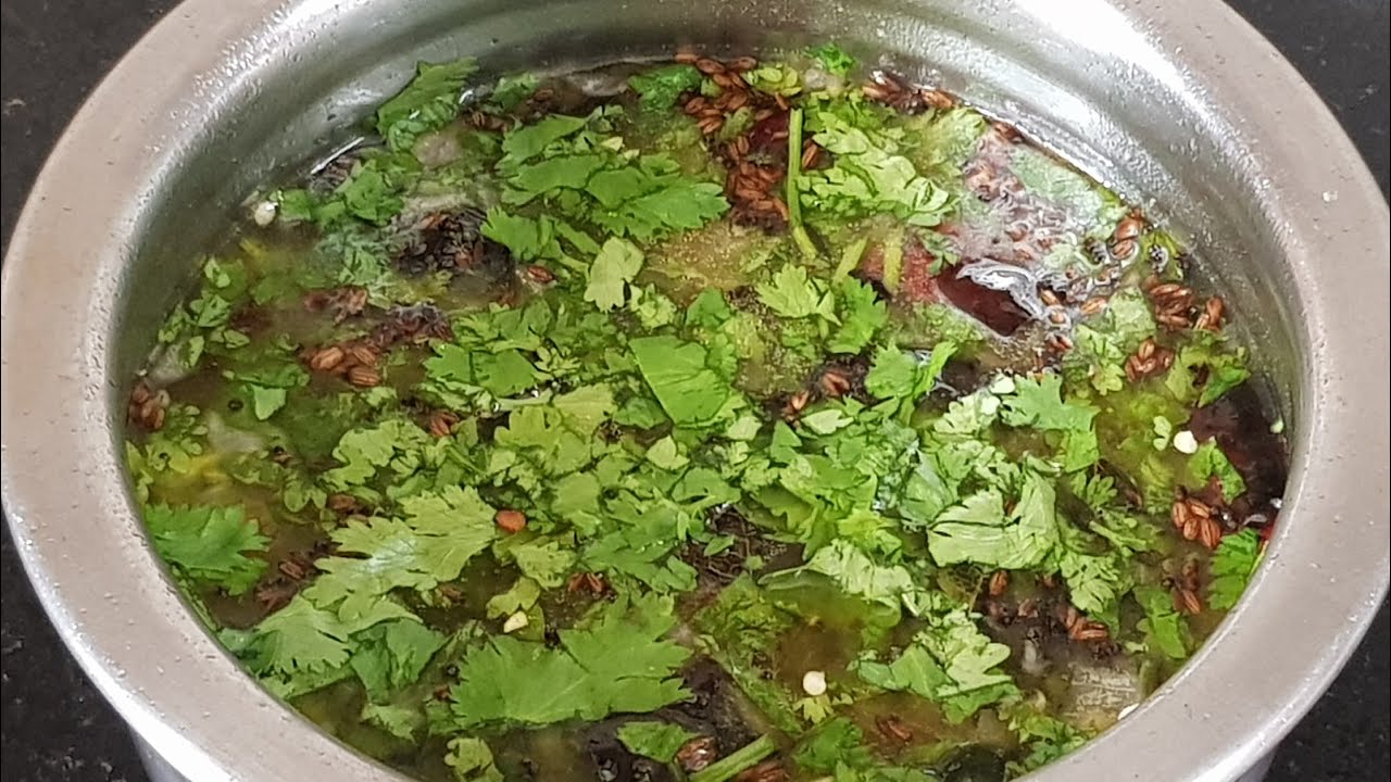 Andhra Pachi Pulusu / Raw Tamarind Rasam- Quick and Easy! - YouTube